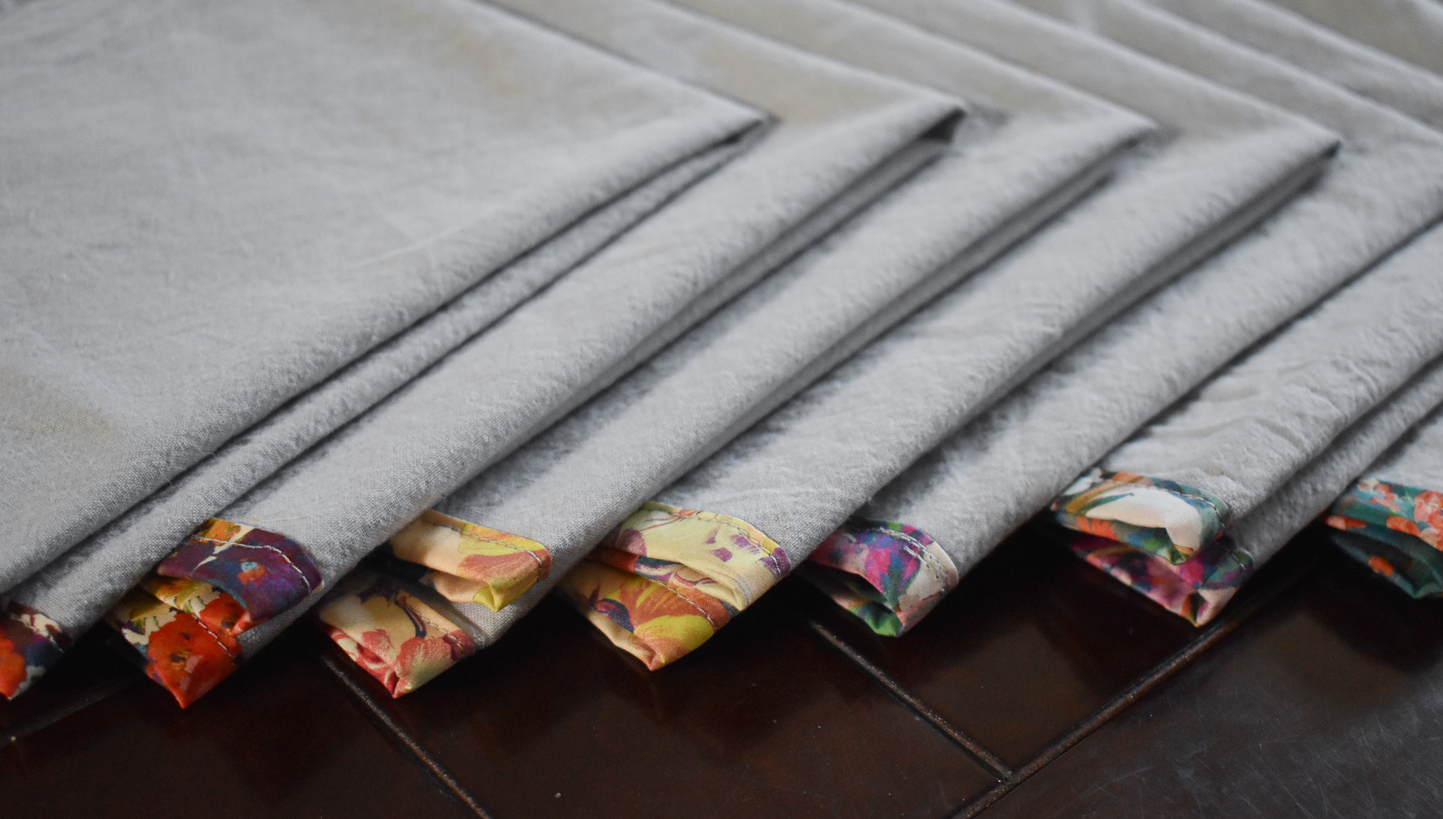 How to Use a Jelly Roll: End of Summer Liberty Napkins - Curious Eclectic